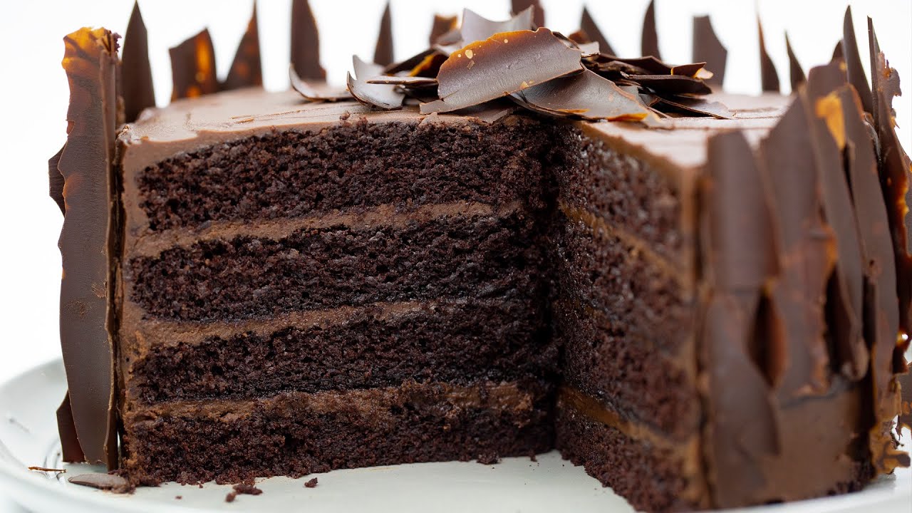 Chocolate Cake with Ganache Frosting - Best of Chocolate